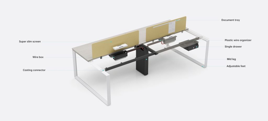 Ergonomic Office Workstation Desk | Modern Corporate Design